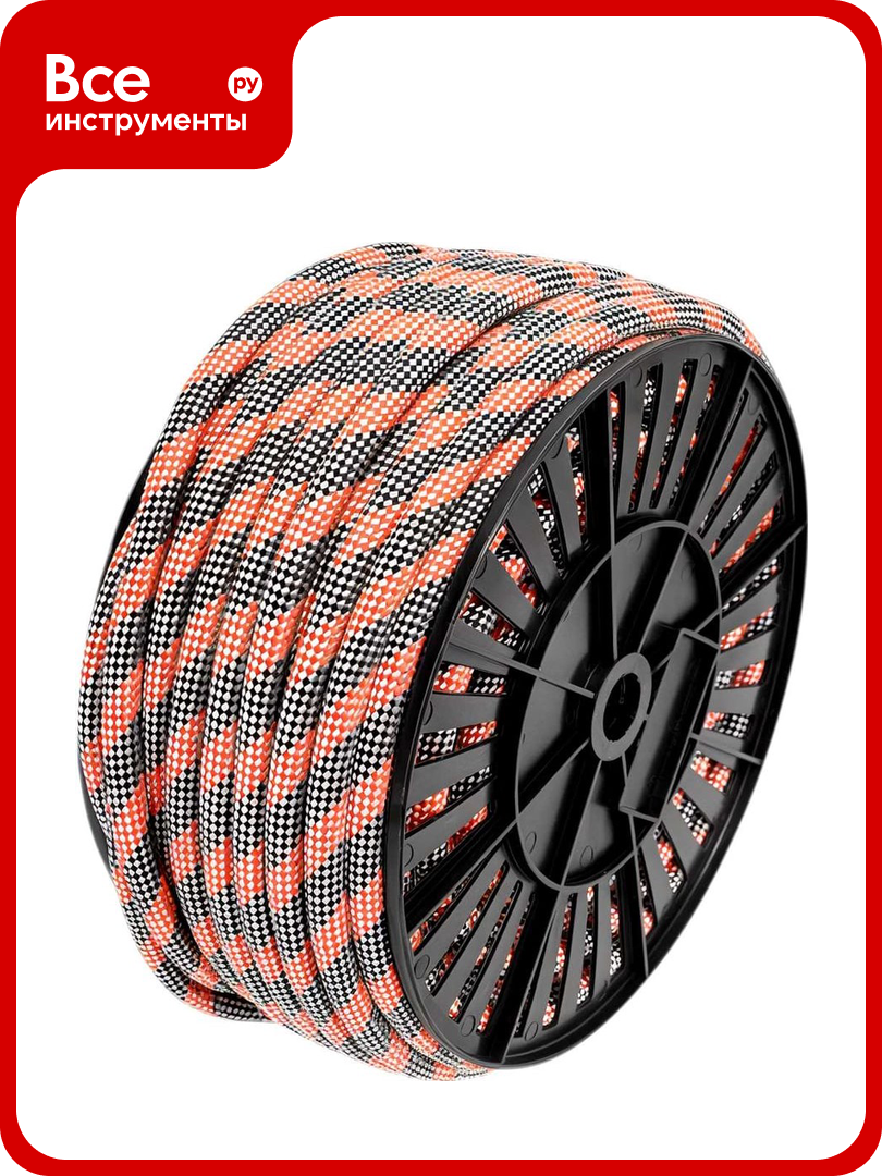 Страховочная высокопрочная веревка Gigant 48 прядей, 12мм х 50м HRS-02