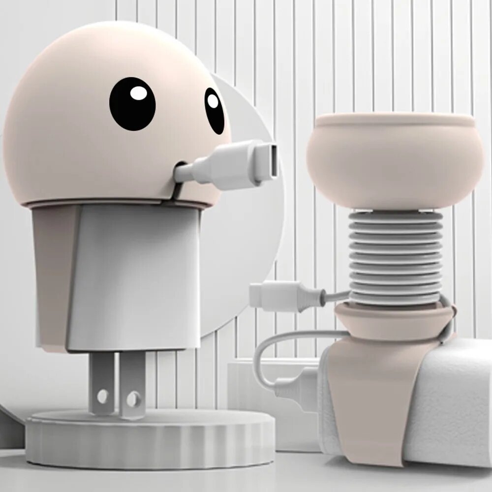 Силиконовый намотчик кабеля Pink