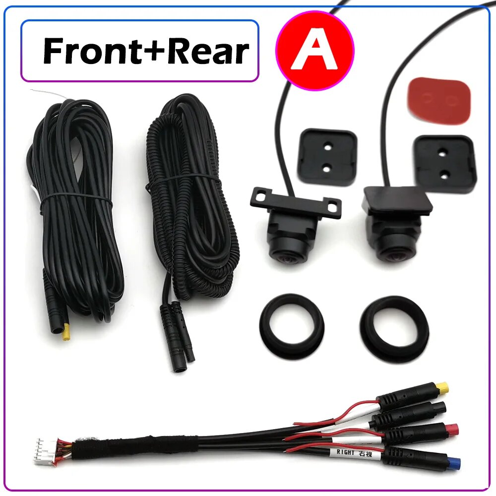 360 ° Панорамная камера HD, задняя/передняя/левая/правая, панорамные аксессуары на 360 градусов для автомобиля, 8-ядерное радио android, 2 Camera A