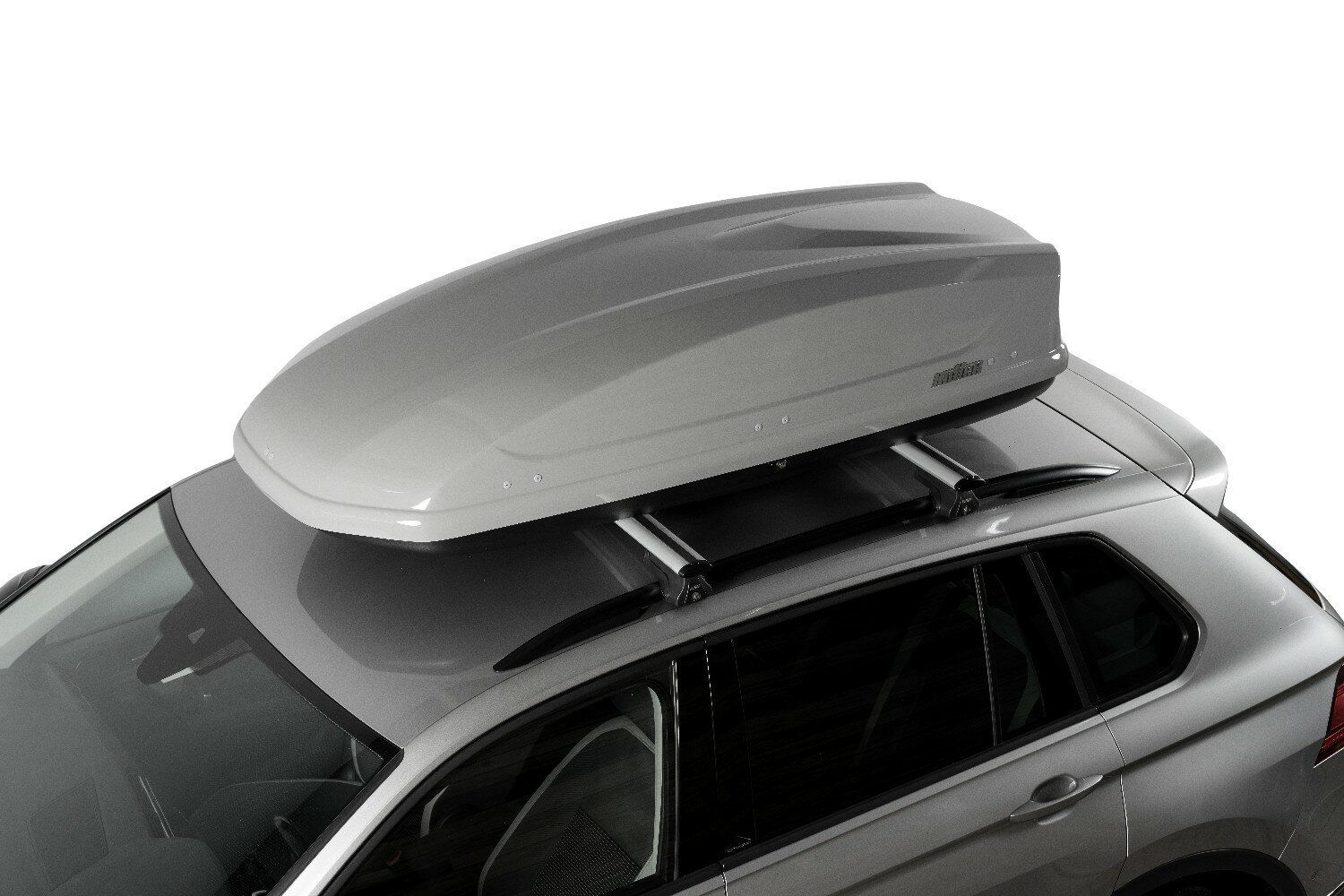 Автомобильный бокс (багажник на крышу) Koffer 1860х860х420 серый глянец (duo.