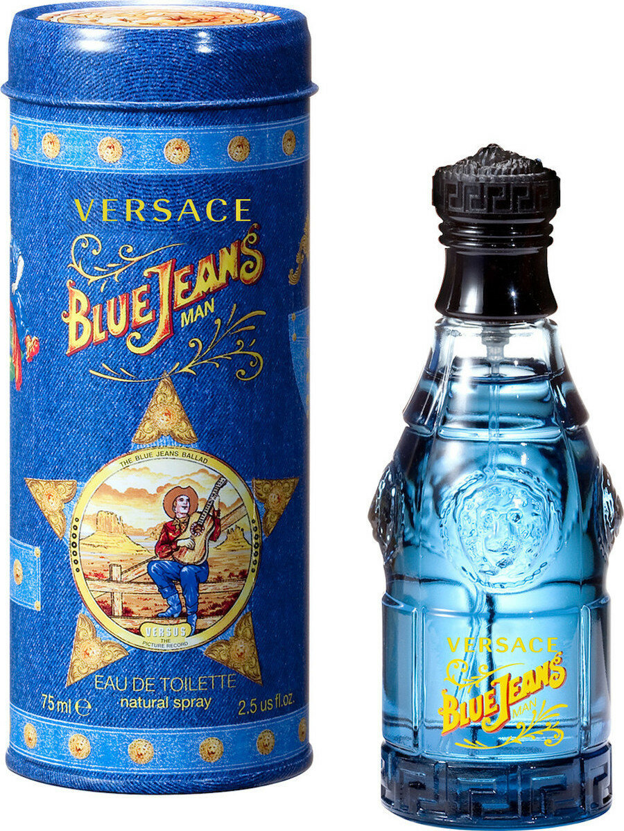 Versace Blue Jeans, туалетная вода, 75 мл, аромат для мужчин