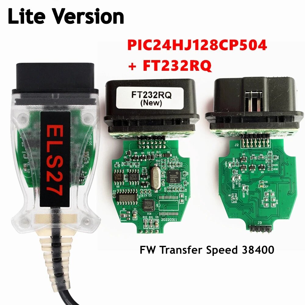 Функциональная стабильная ELS27 FORScan Green PCB PIC24HJ128CP504 + FT232RQ OBD2 сканер для Ford