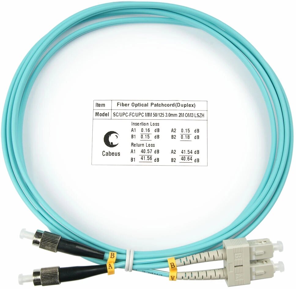 Патч-корд Cabeus 1.5м (FOP-50-SC-FC-1,5m)