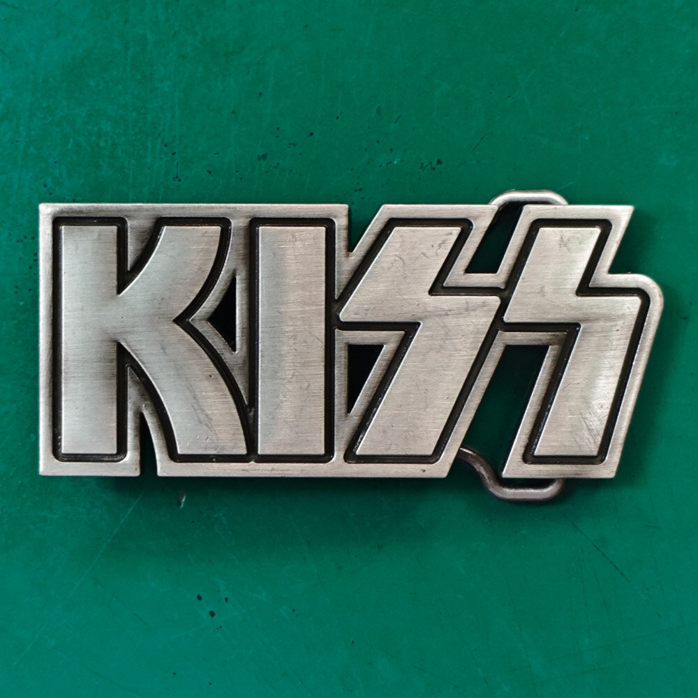 Пряжка для ремня 40мм с группа "Kiss" бляха армейская на ремень мужской
