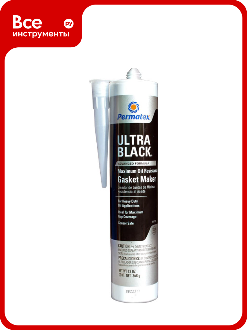 Формирователь прокладок в тубе, черный, PERMATEX ультра блэк, для кислородных датчиков