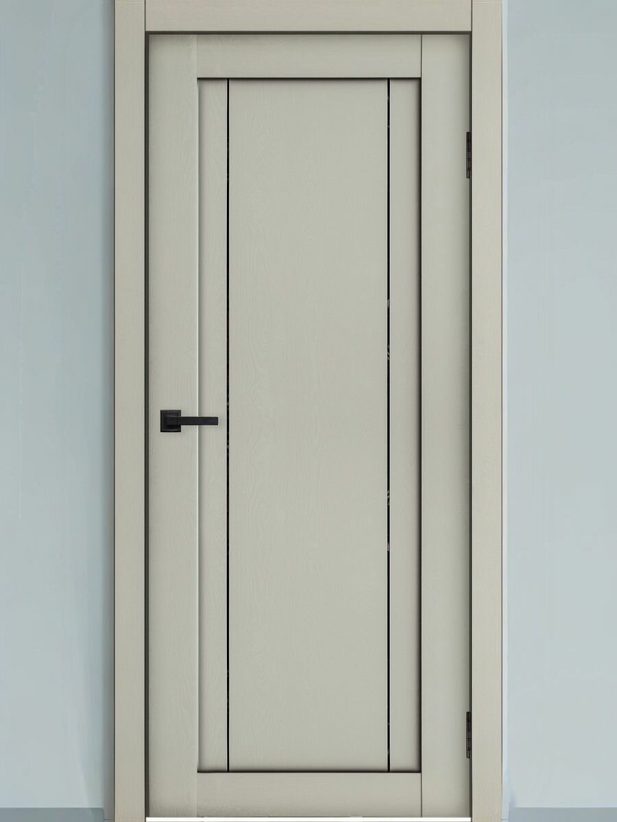 Дверь межкомнатная комплект с коробкой и наличниками Сигма-30 со стеклом, WOOD LATTE, 900х2000мм