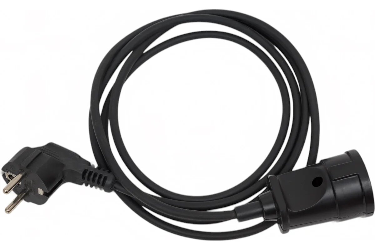 PROGIX Удлинитель-шнур 2 м KG 3x1.5 черный PG140 с заземлением для бытовой техники