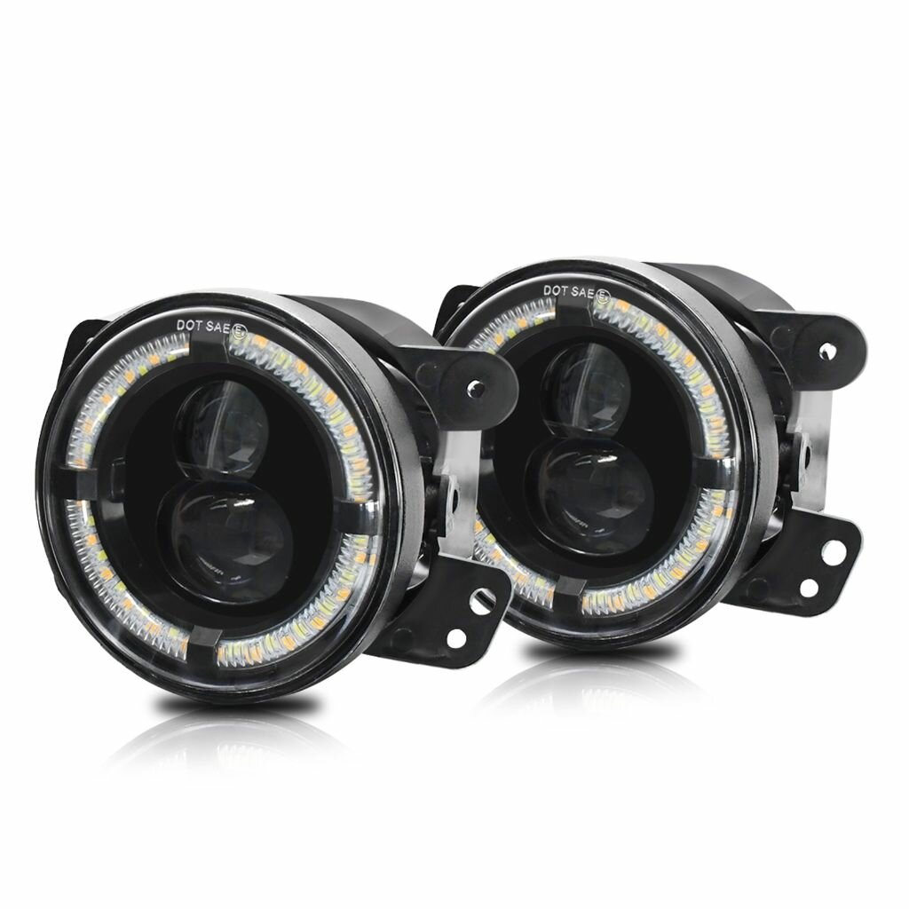 Светодиодные рабочие фары Комплект,4-дюймовые противотуманные для бездорожья, Точечные прожекторные комбинированные фары, Грузовик, внедорожник, квадроцикл, Водонепроницаемый 2шт 200 Вт