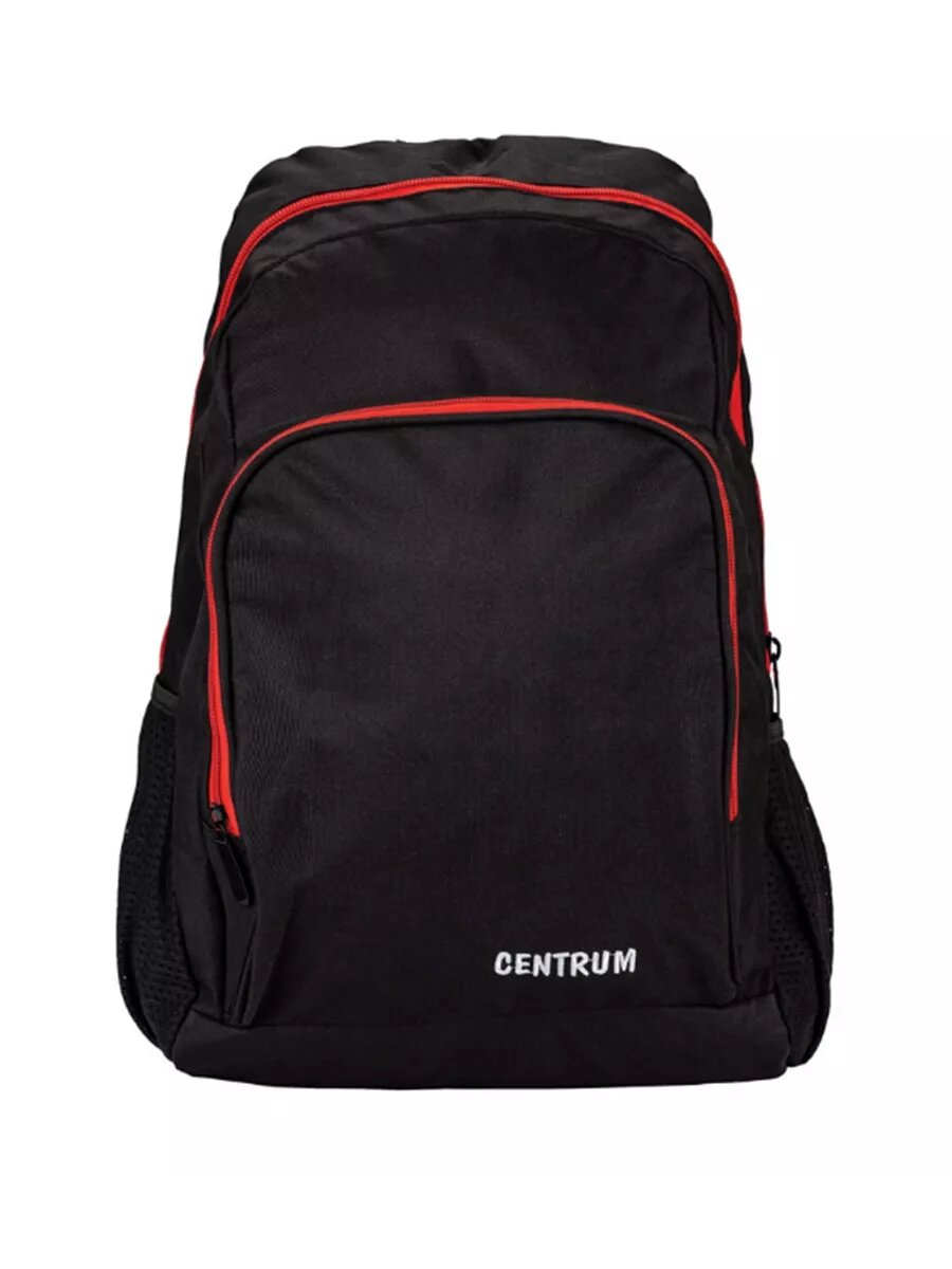 89868 Рюкзак молодежный Centrum черный с красной молнией, из полиэстера