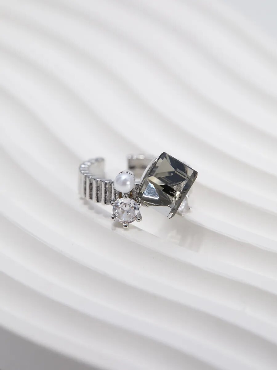 Кольцо, фианит, кристалл, циркон