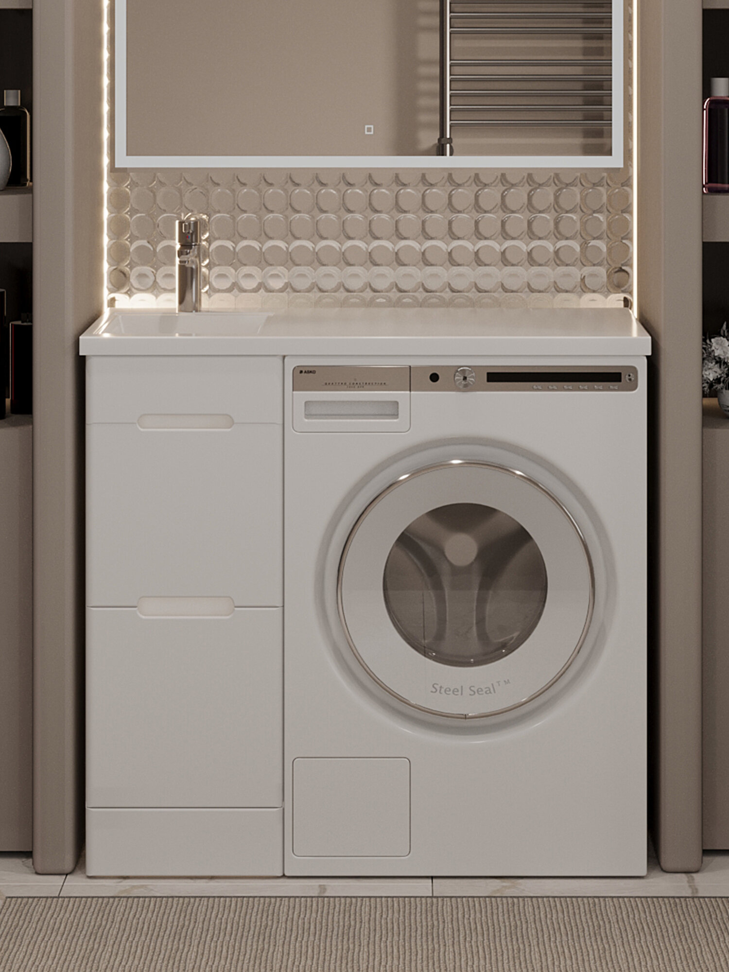 Тумба напольная без раковины Vannika Bava 40 для ванной комнаты, белая