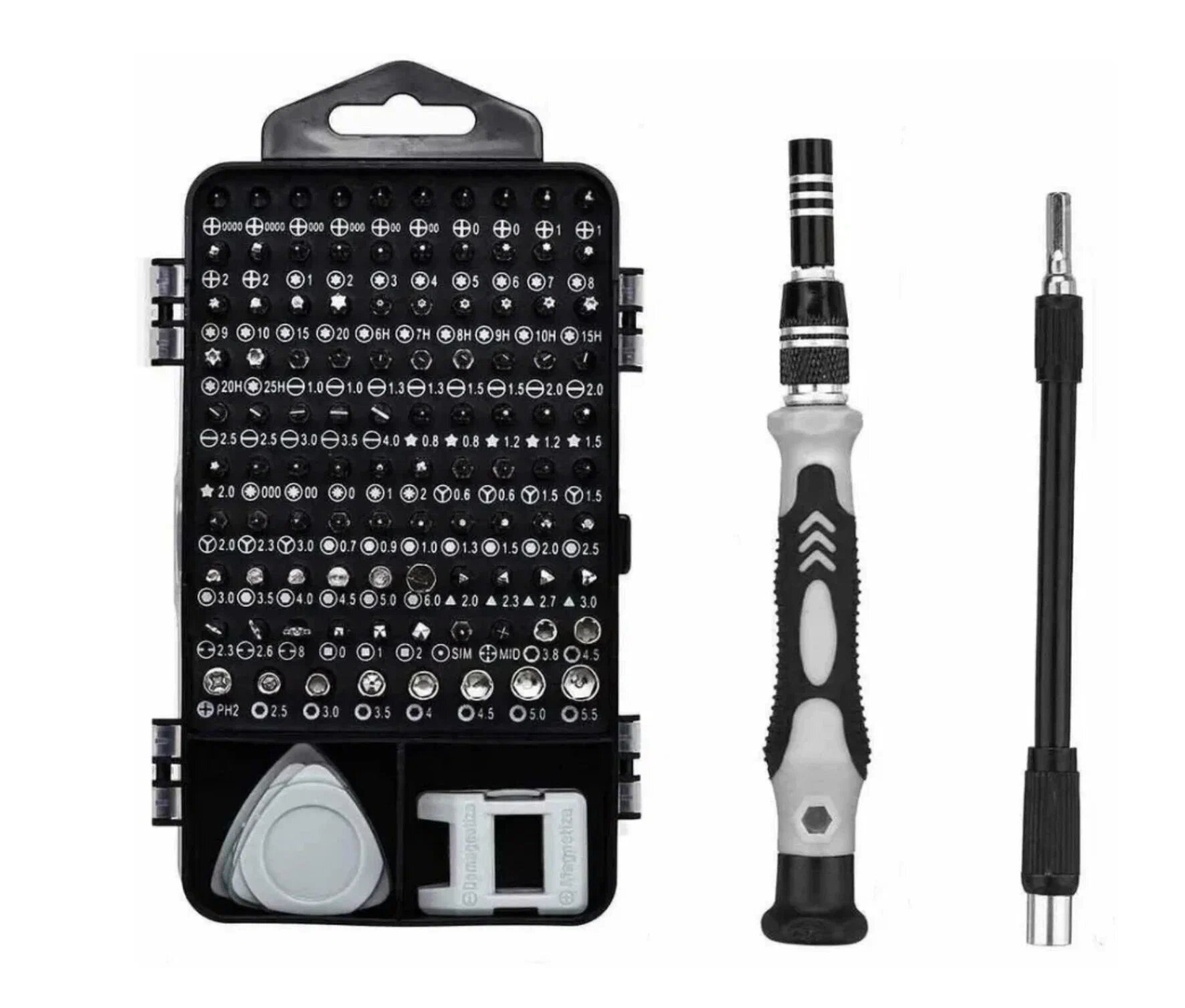 Набор инструментов, биты и насадки, для точных работ, 117 штук