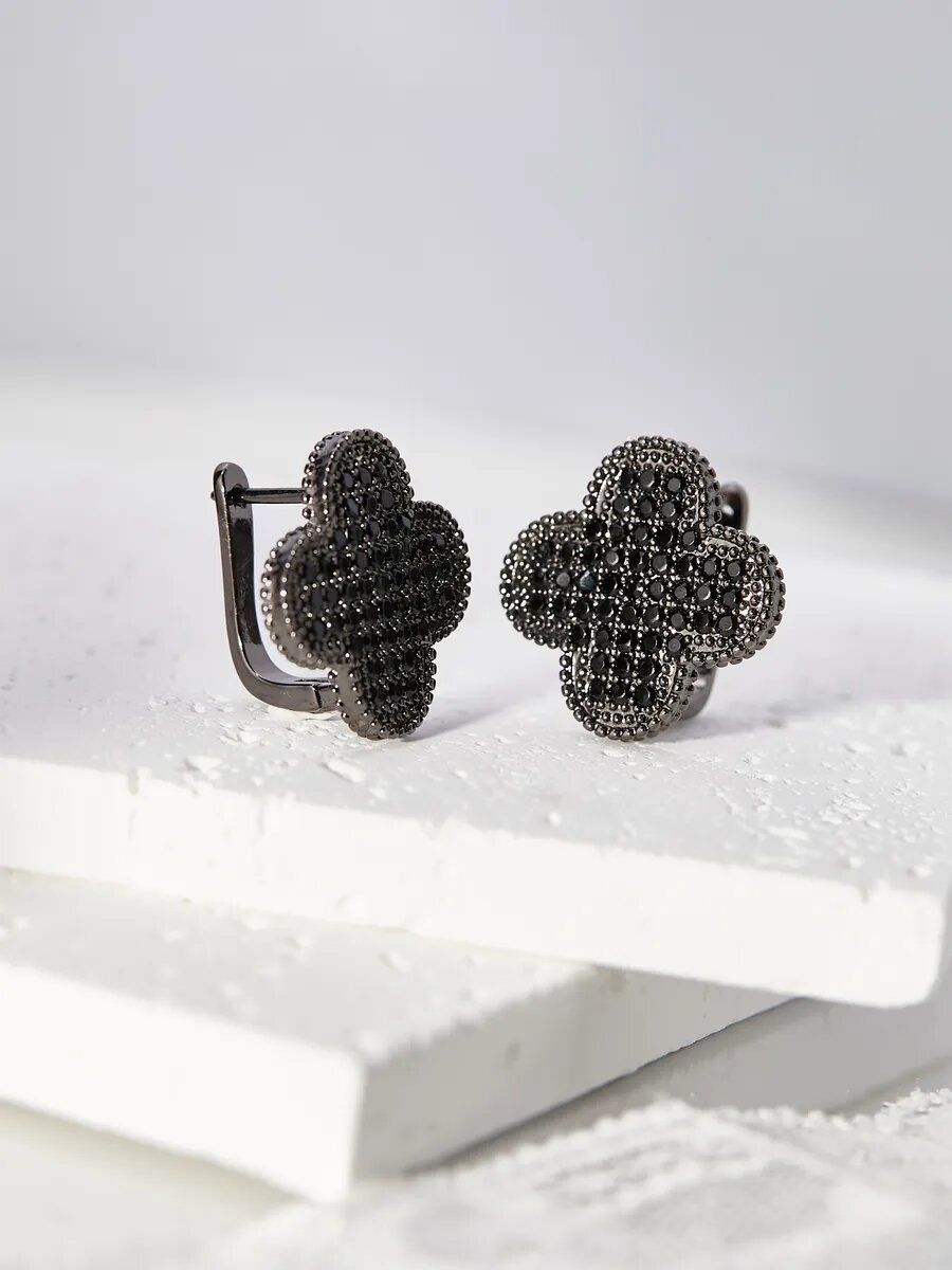 Серьги, фианит, циркон, кристалл