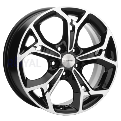 Литой колесный диск Khomen Wheels KHW1702 (Ford C-Max) 7x17/5x108 ET50 D63,35 Black-FP