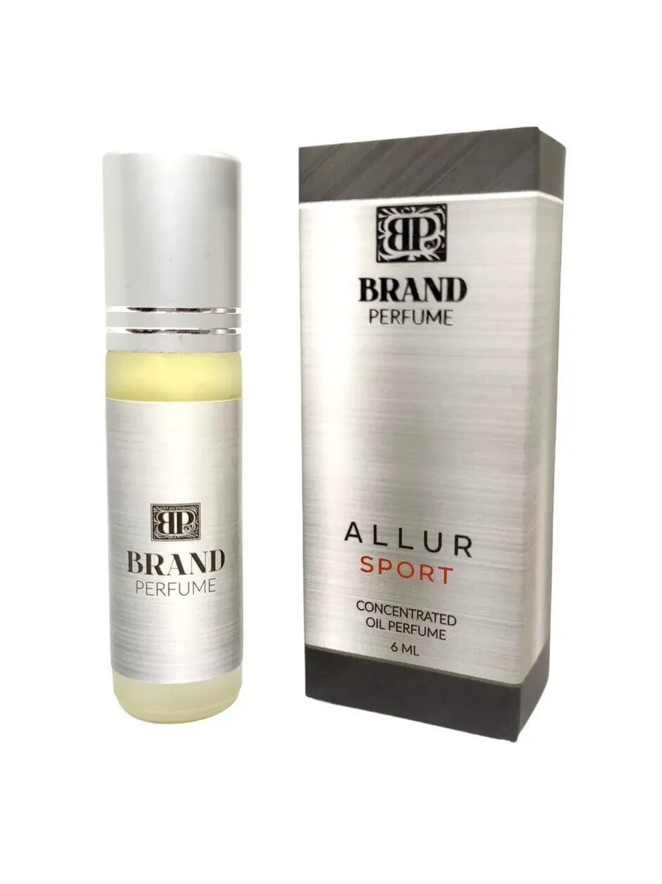 Масляные духи BRAND PERFUME "Allur Sport", для мужчин, древесно-пряные, 6 мл