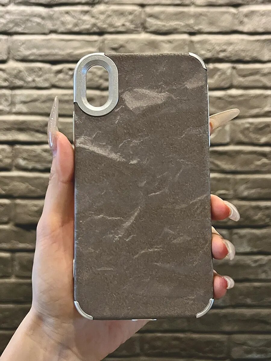 Чехол О'кейси, для iPhone XR, с принтом, защита камеры, серый