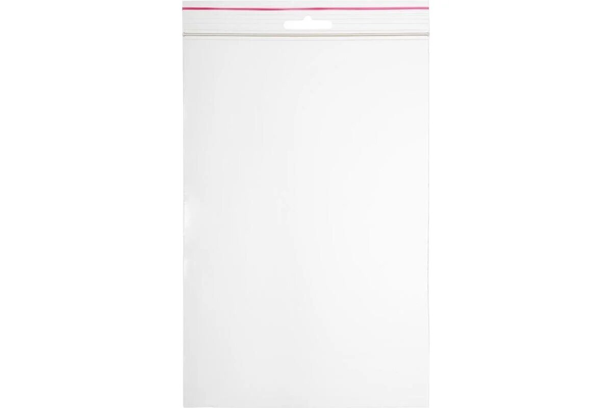ООО Комус Пакет ZIP-lock с европодвесом 15x22 см, толщиной 60 мкм, 100 шт, прозрачный
