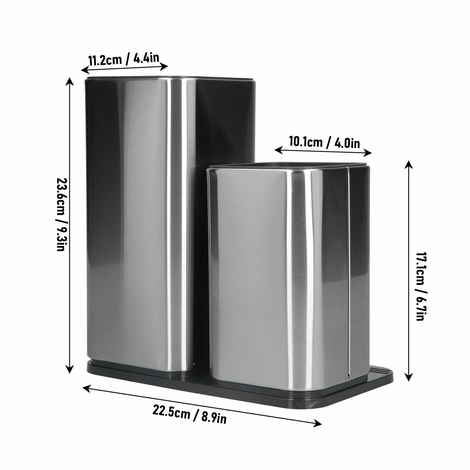 Держатель для ножей 2 в 1 с органайзером для разделочной доски, кухонный аксессуар для хранения из нержавеющей стали