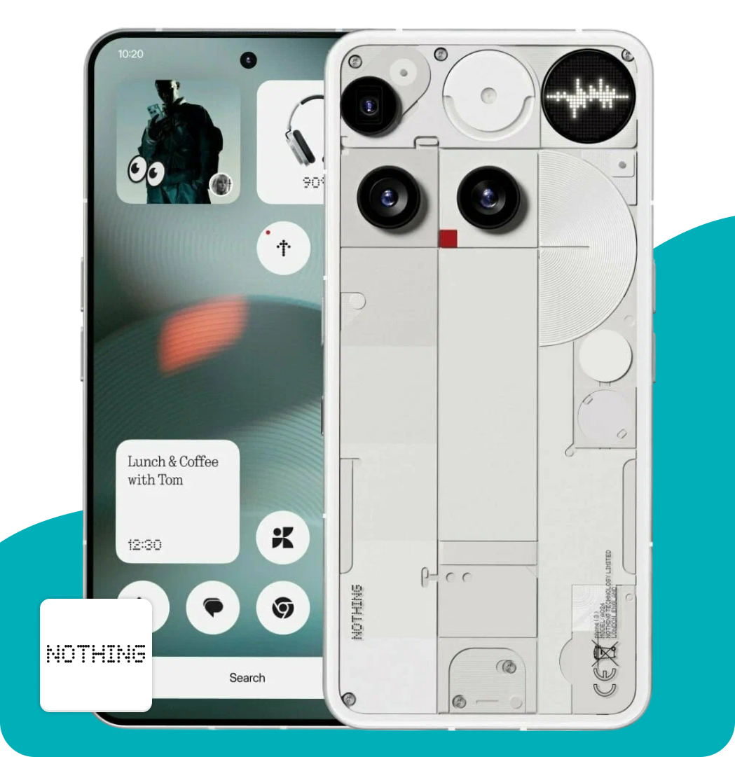 Смартфон Nothing phone 3a 12/256GB Global, Dual nano SIM, White