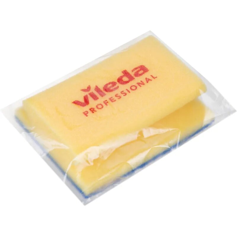 Губка Vileda для ванной (синий абразив)13х16.5 см 535895