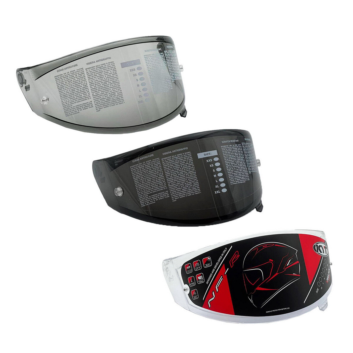 KYT Визор NZ RACE LIGHT SMOKE, цвет Серый, затемненный