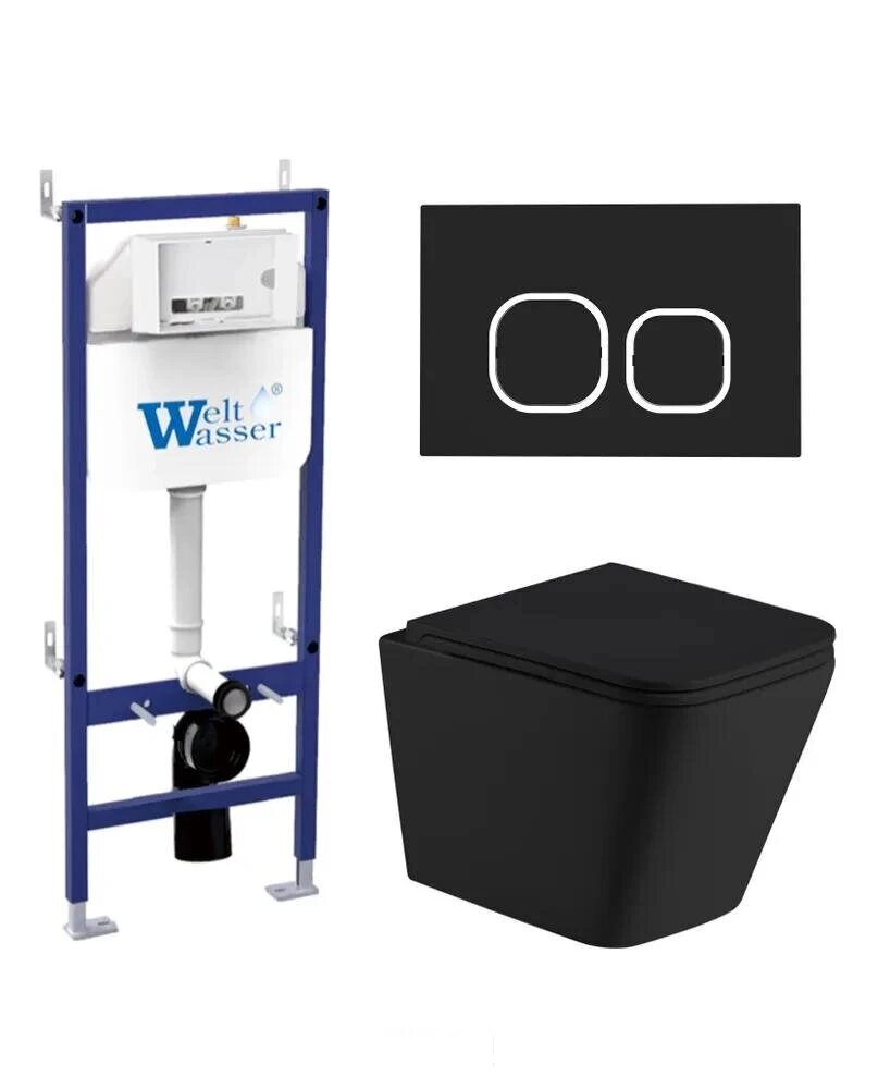 Комплект унитаза с инсталляцией Weltwasser bamberg 460 + gelbach 043 mt-bl bl 10000012787