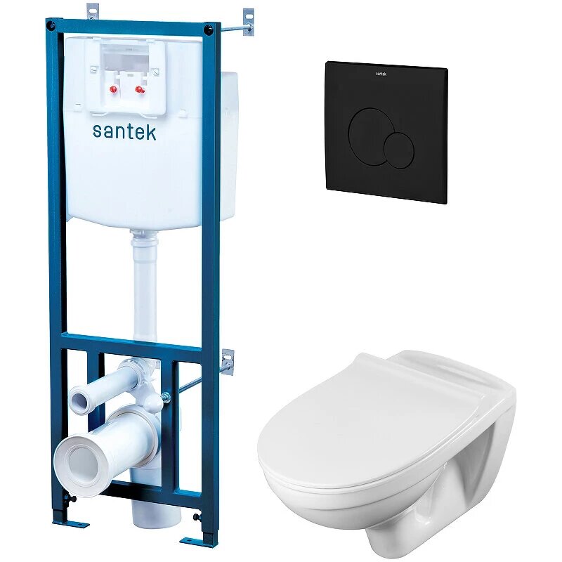 1. WH50.1.775 ПЭК бореаль (подвес. унитаз с тонким сиденьем, инсталляция, панель черн. матт)