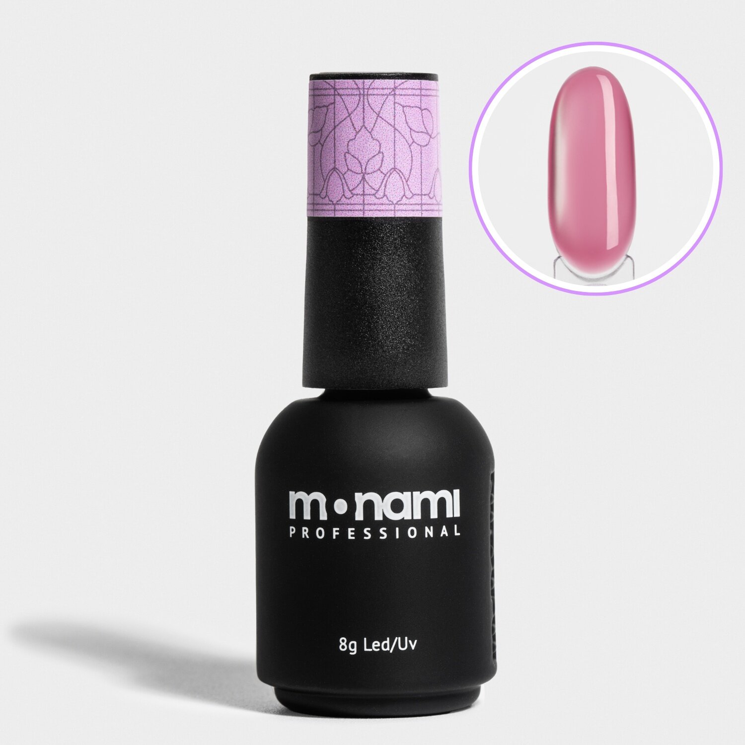 Гель-лак Monami Палитра потребностей «Первый миллион» 8 г розовый витражный