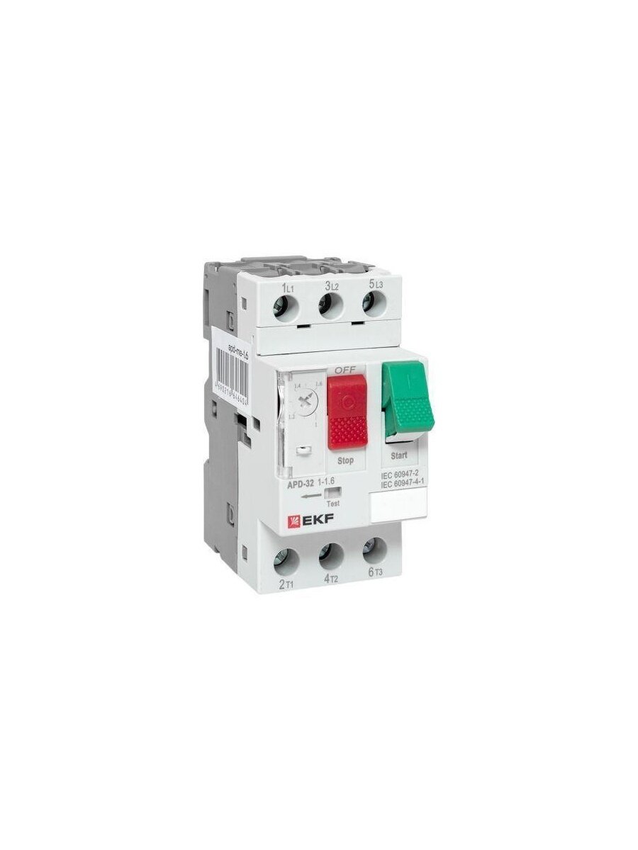 Выключатель автоматический для защиты двигателя АПД-32 1.0-1.6А EKF apd-me-1.6