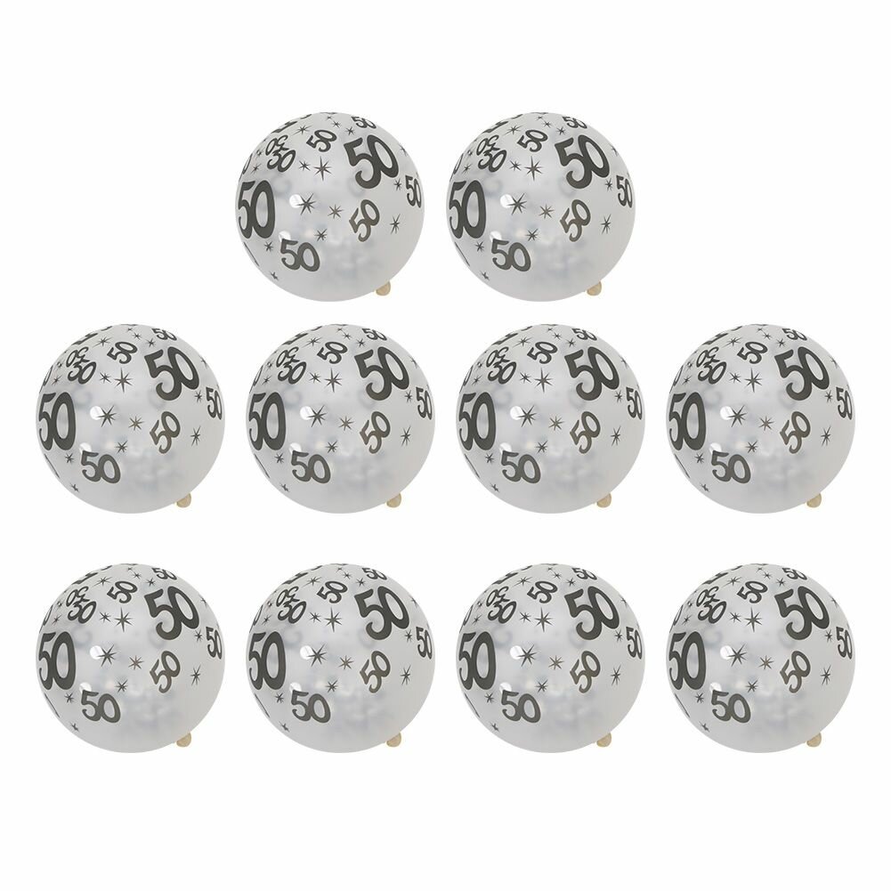 10 шт. розовых блестящих шаров 50