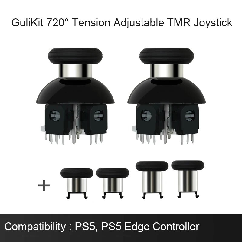 GuliKit 720° Tension Adjustable TMR Joystick 20 Pairs, For PS5 and PS5 Edge