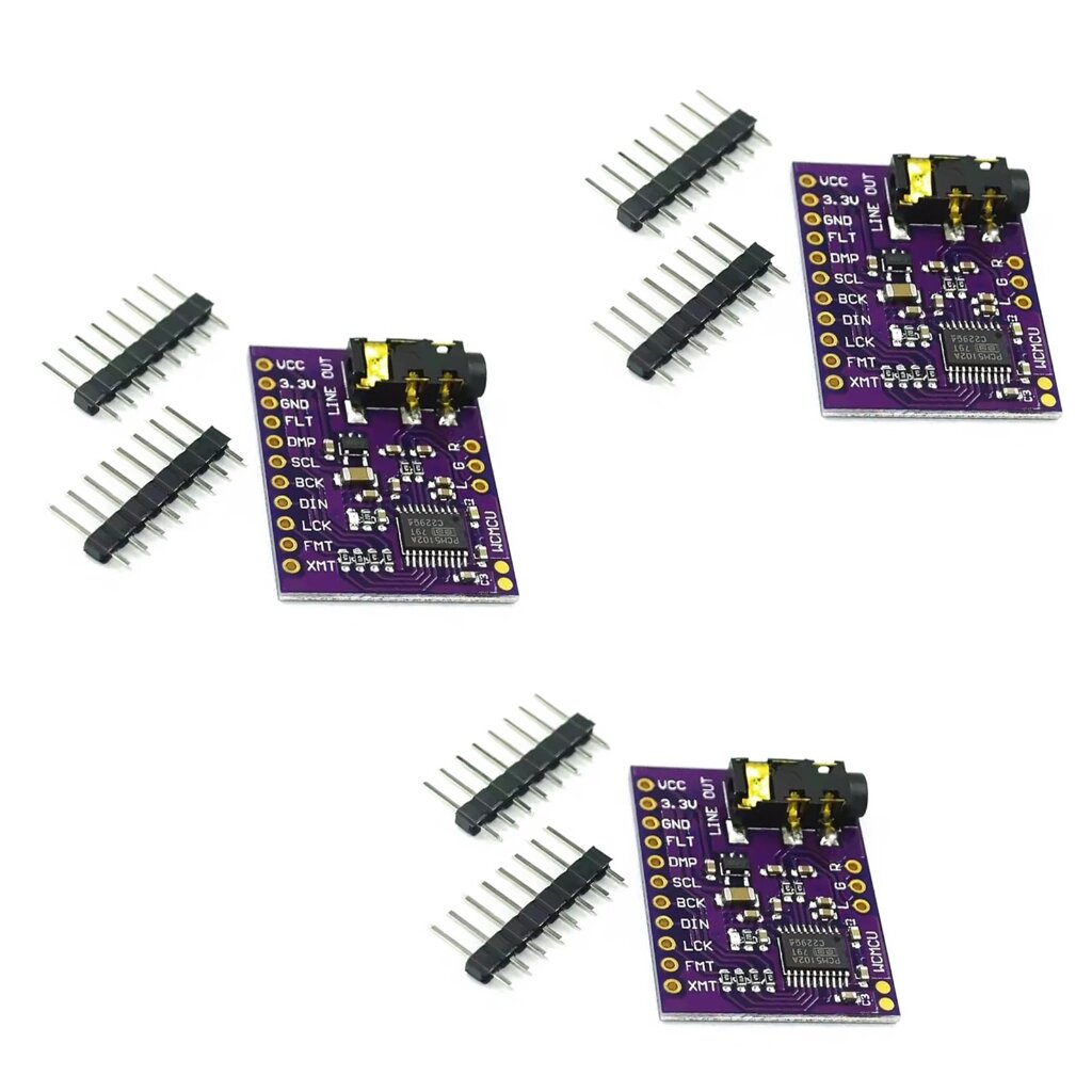 3 комплекта модуля декодирования цифрового аудио DAC без потерь CJMCU5102 I2S