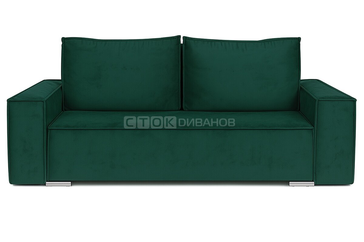 Диван Сток Диванов Крафт Green зеленый 240 см, механизм еврокнижка, с ящиком для хранения