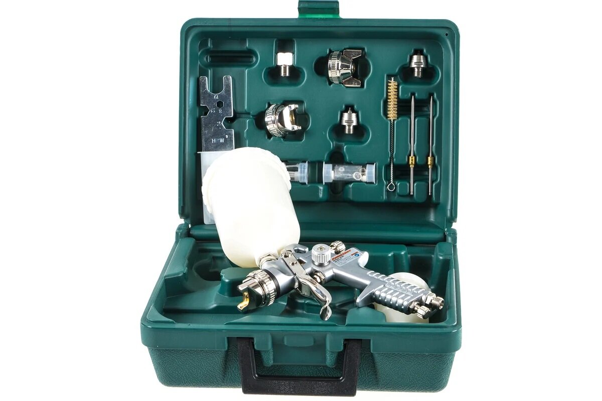 Краскопульт Jonnesway JA-6111K, 47590, набор с аксессуарами, 15 предметов