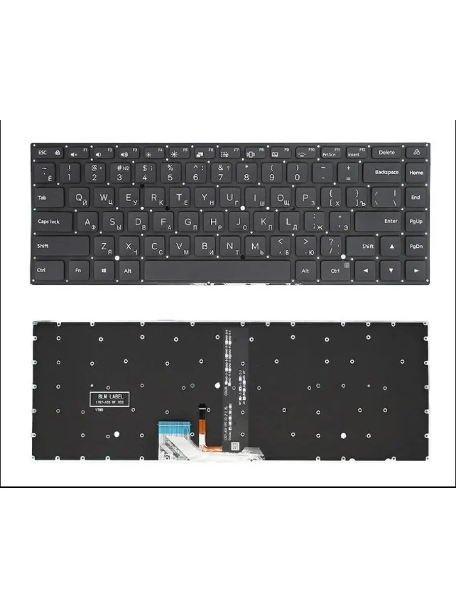 Клавиатура Xiaomi Mi RedmiBook Pro 15 XMA2009-BL черная с п