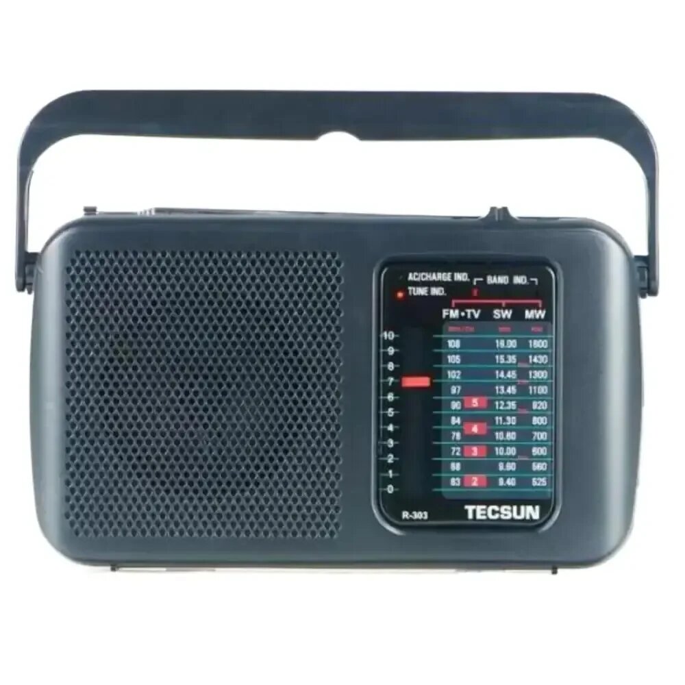 Tecsun R-303 Полнодиапазонное ТВ Звуковое Радио Настольное Ретро Машина FM Средневолновое Коротковолновое Радио