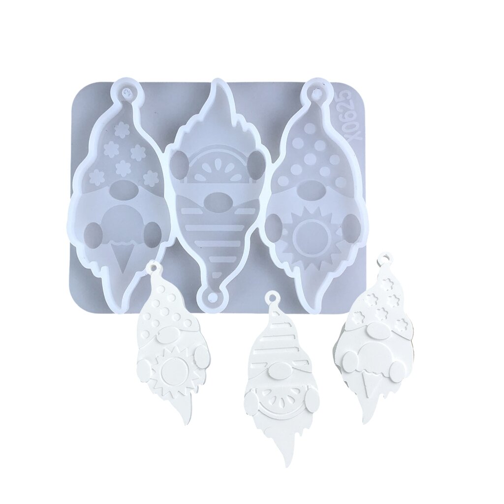 Формы для Ключей с 3 Полостями, Подвесные Формы, Глиняные Формы, Формы для Гномов, Подвесные Формы