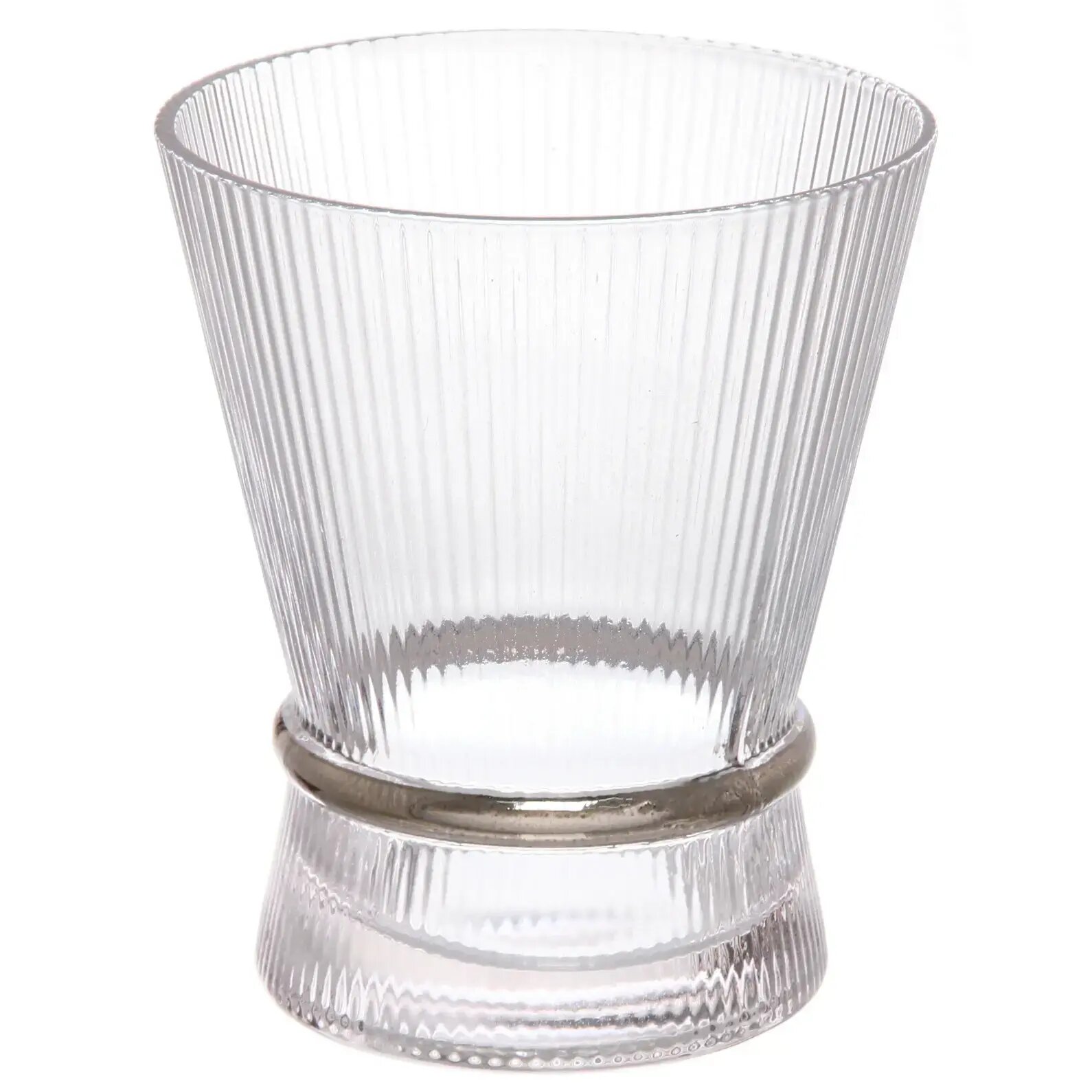 Стакан низкий 300мл 'VIVALDI', стекло, рифленый дизайн, набор 6 шт