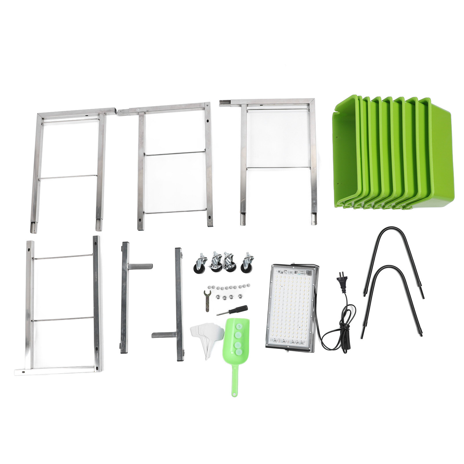 Вертикальная передвижная грядка в 4 яруса с фитолампой для цветов и овощей 125