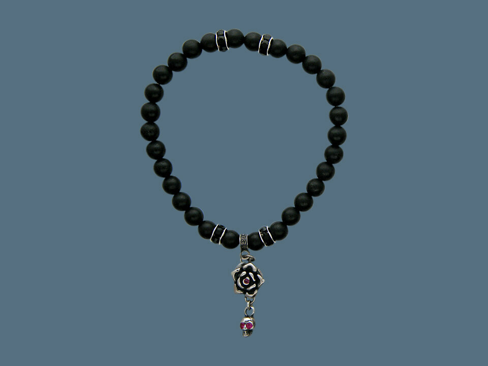 Браслет Ed Hardy, фианит, агат