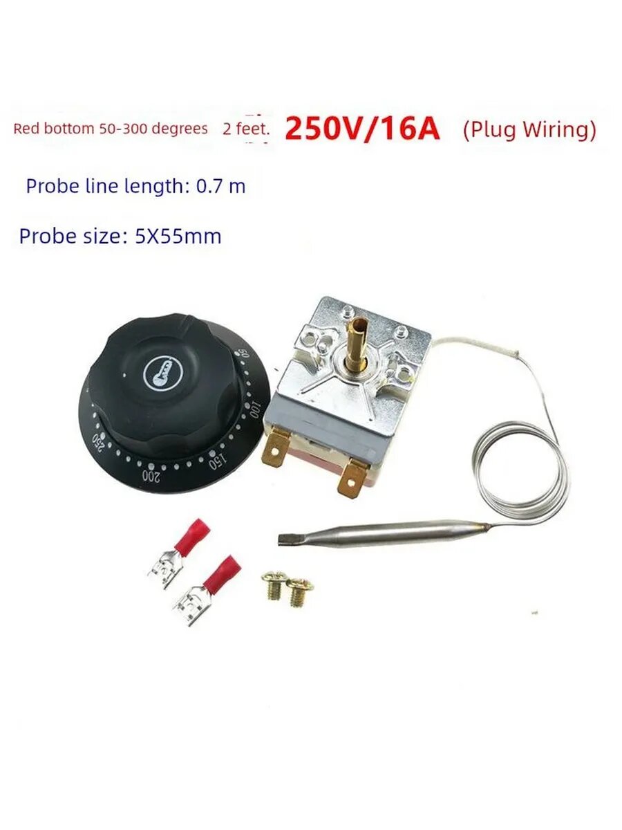Термостат для электрогриля (красный низ, 50-300 ℃, 250V16A)