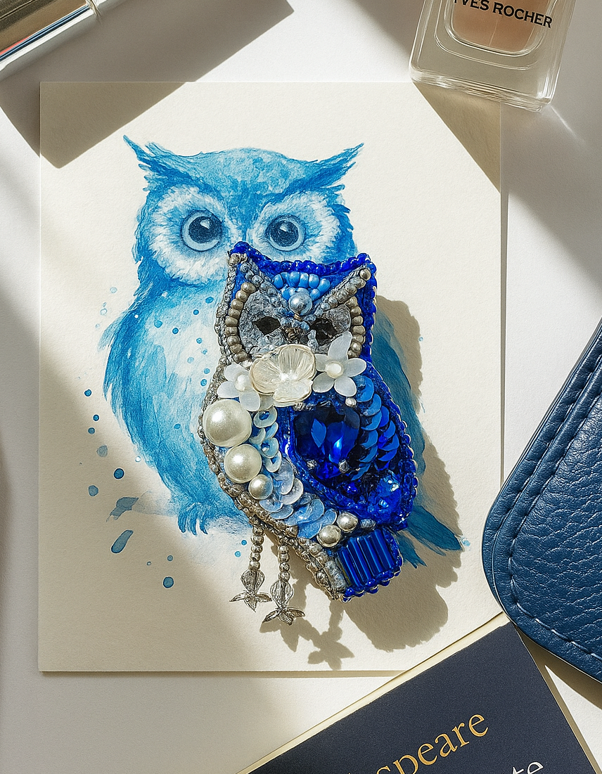 Брошь, стразы, кристалл, стекло