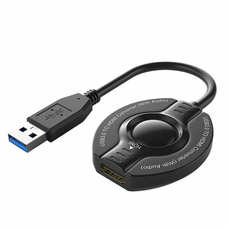 Адаптер, совместимый с USB3.0 на HDMI, USB 2.0, преобразователь 1080P/60 Гц для ПК, телевизионного проектора
