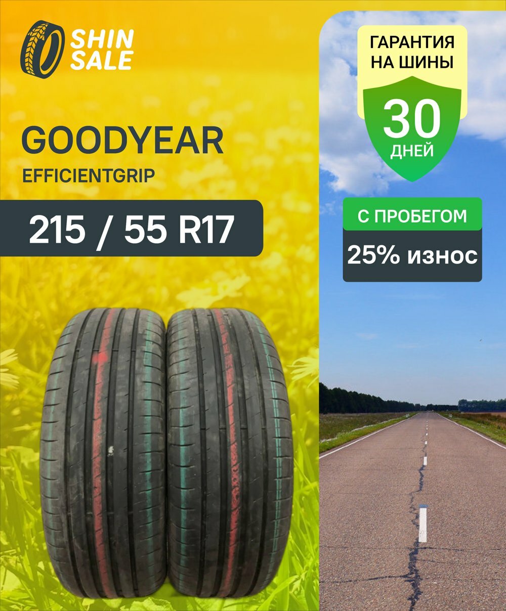 Летние БУ шины Goodyear EfficientGrip 215/55 R17 20.0% износ T0116841