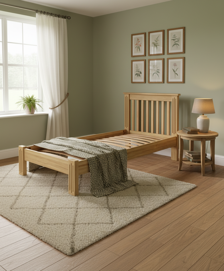 Кровать Pino Rino 900 х 2000 сосна, бесцветный акриловый лак