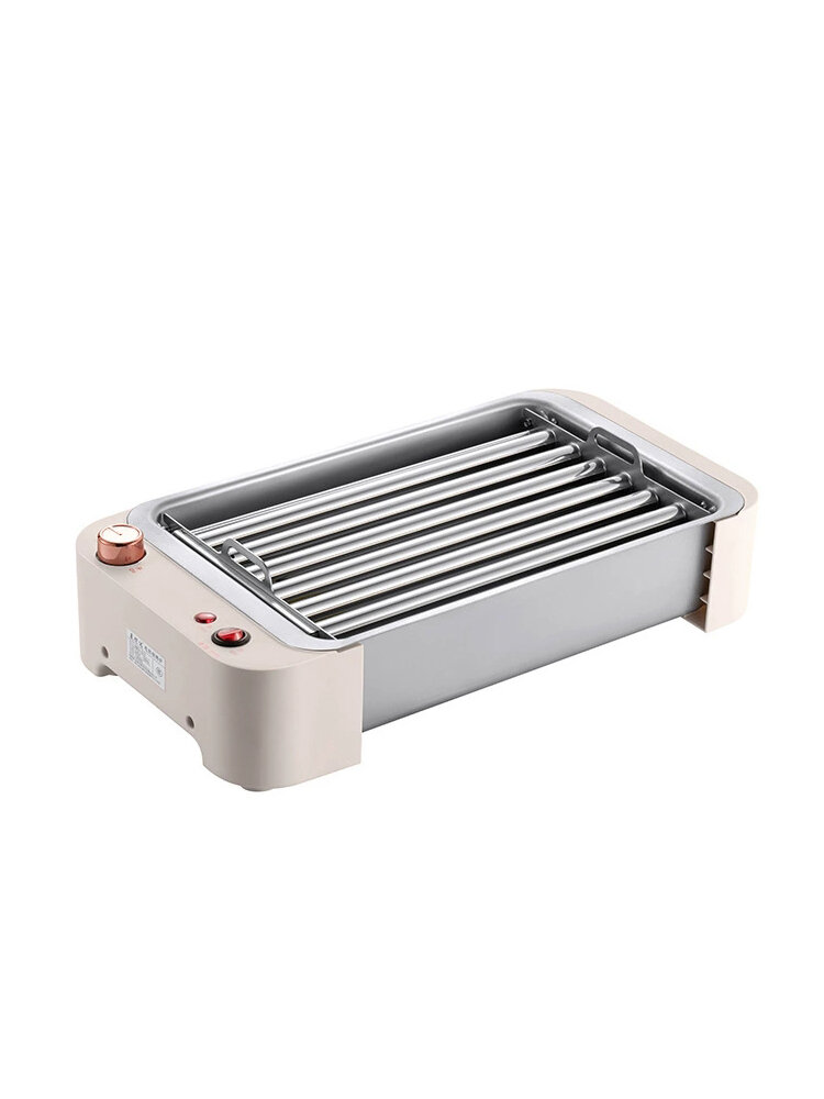 Электрическая гриль для хот-догов, автоматическое вращение, 6 трубок, ролики из нержавеющей стали, жаровня для сосисок, бездымная барбекю-машина, решетка для запекания шашлыков.