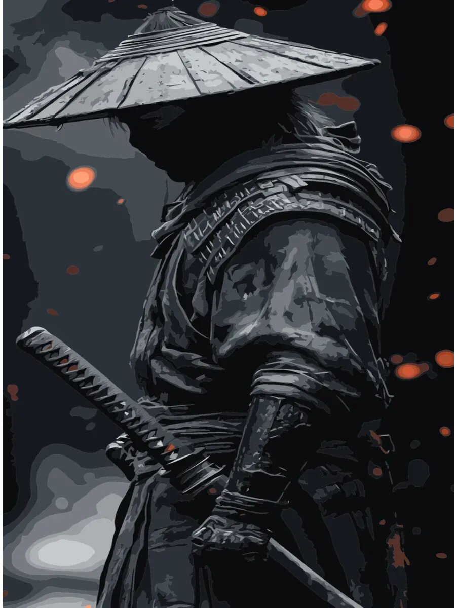 Картина по номерам самурай