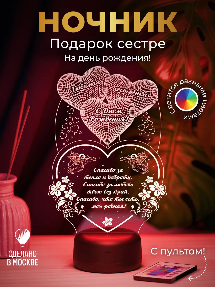 Подарок Любимой сестре с Днём рождения