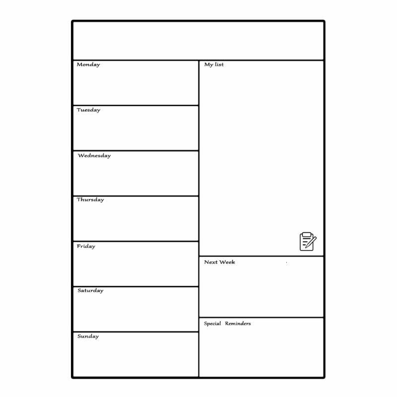 Магнитная доска для холодильника, - Еженедельный план VK0012 1