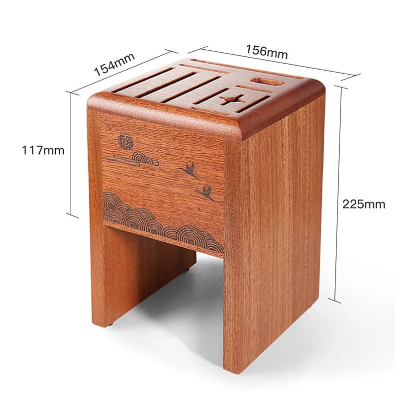 Деревянная подставка для ножей A1614, 1 кг, 22,5x15,6x15,4 см